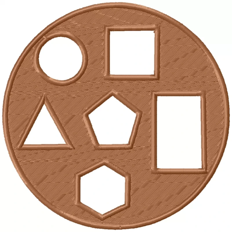 Math's Shapes In Circle Machine Embroidery Design